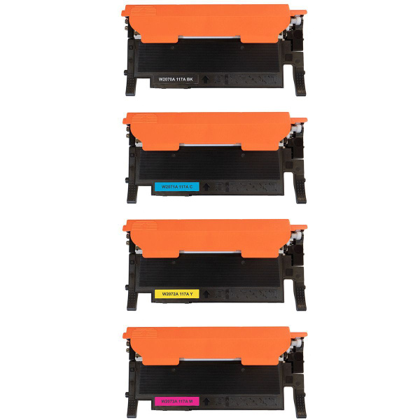 Расходник для печати SuperFine HP 117 W2070, Набор CMYK, для лазерного ...