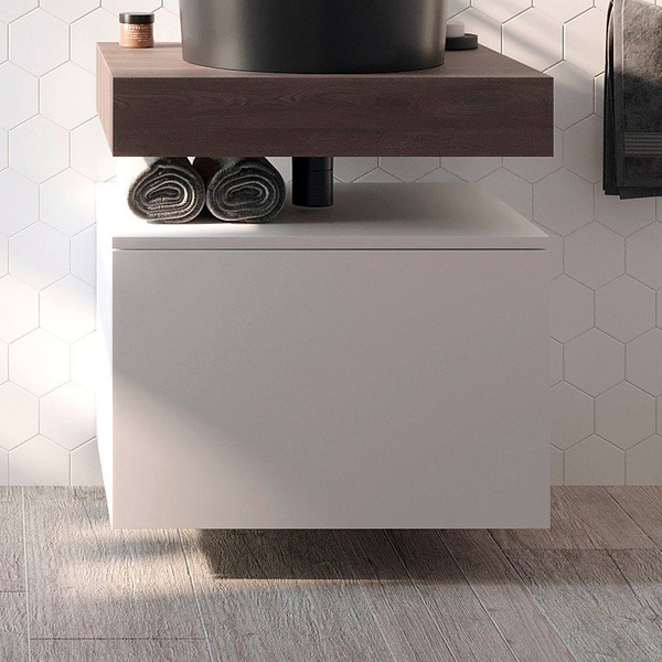 Тумба STWORKI Ольборг 60 подвесная, 60 см, из МДФ, с выдвижными ящиками, белая купить на OZON по ...