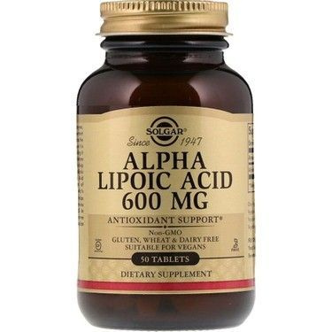 Солгар Альфа Липоевая кислота 600 мг 50 таблеток Solgar Alpha Lipoic ...