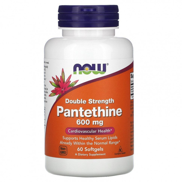 Now Foods Pantethine Double Strength, Пантетин 600 мг - 60 капсул ...