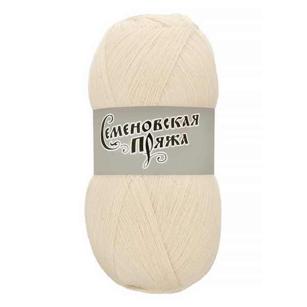 Пряжа Семеновская МШФ _Lidiya W silver (ЛидияЧШ сильвер) 100% ...