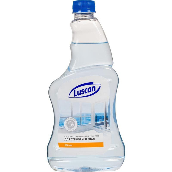 Luscan Средство для стекол и зеркал С нашат спиртом, сменный блок, 500 мл - купить с доставкой ...