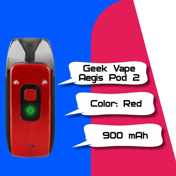 Набор Geek Vape AP2(Aegis Pod 2) 900 mAh Pod Kit, Red, 1 шт., без ...