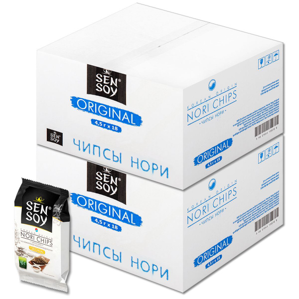 Морские чипсы из водорослей Нори SenSoy ORIGINAL 4,5 г, 36 шт. - купить с доставкой по выгодным ...
