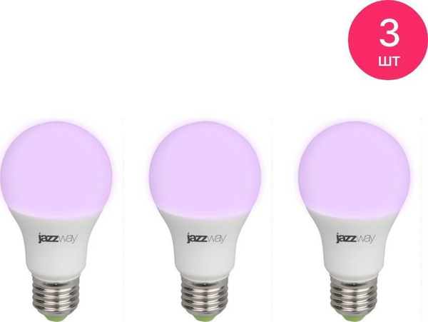 Светодиодная лампа для растений Jazzway / Джазвей PPG Agro груша А60 E27 15Вт 200-240В, 5025547 ...