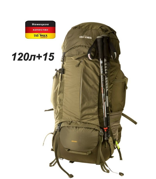 Рюкзак туристический Tatonka Bison 120 +15 оливковый, 120 л - купить по ...