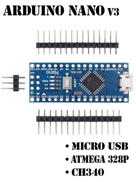 Контроллер Arduino Nano V3.0 MicroUSB Не запаян - купить с доставкой по выгодным ценам в ...