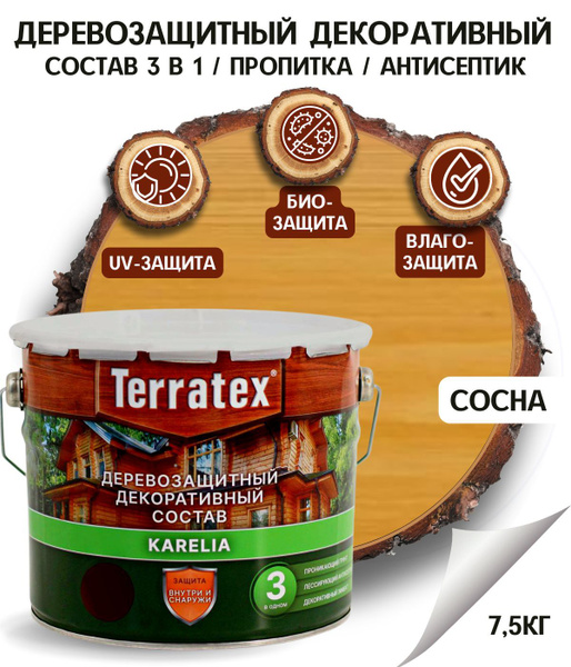 Строительный антисептик TERRATEX Кроющий, Декоративно-защитный - купить ...