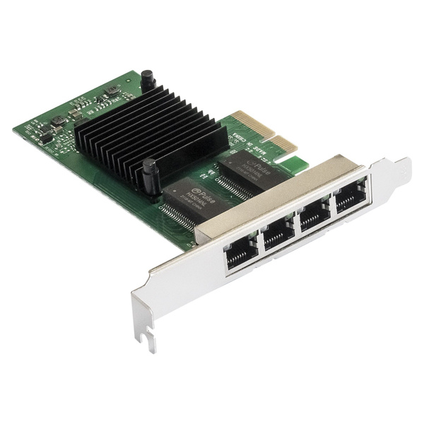 Сетевой адаптер ExeGate EXE-I350-T4V2 (PCI-E x4 v2.1, порты 4xRJ45 ...