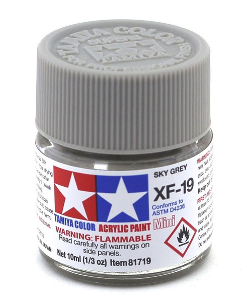 Краска акриловая XF-19 SKY GREY FLAT, ACRYLIC PAINT MINI 10 ML ...