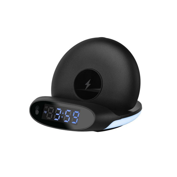 Настольные часы + беспроводная зарядка + USB Type-A для проводной ...