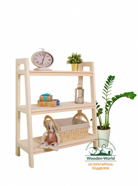 Стеллаж Деревянный в стиле Лестница_, 90х41.6х109 см, Wooden-world ...