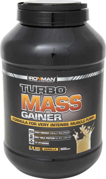 Гейнер IronMan Turbo Mass Gainer Ваниль 2.8кг х 2шт - купить с доставкой по выгодным ценам в ...