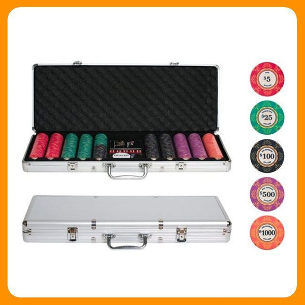 Набор для покера Partida Luxury Ceramic lux500 с кейсом, 500 фишек, качественные пластиковые ...