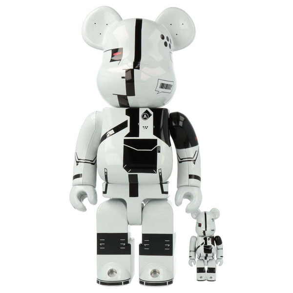 Фигура Bearbrick Medicom Toy - Acronym White Chrome 400% and 100% ...