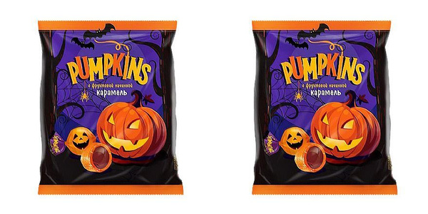 Рот Фронт PUMPKINS карамель со вкусом шоколада и тыквы 250гр., 2шт ...
