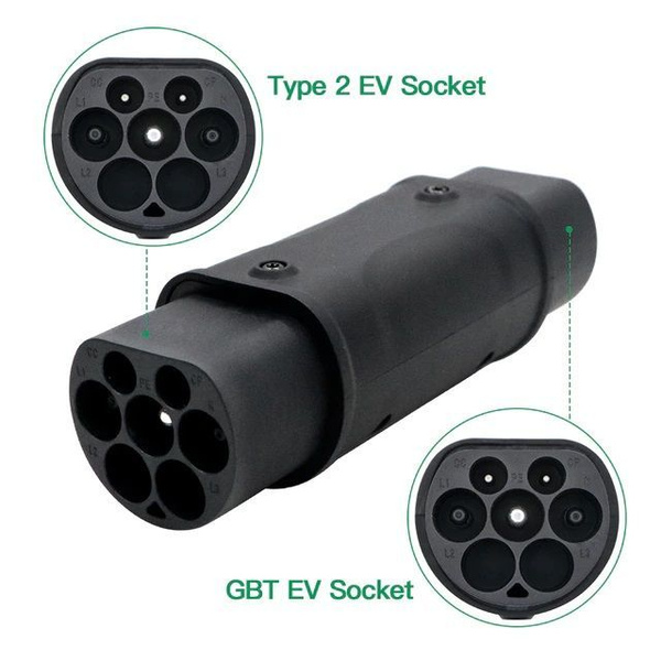 Переходник для зарядного устройства с Type 2 на GBT (22кВт) - купить с ...