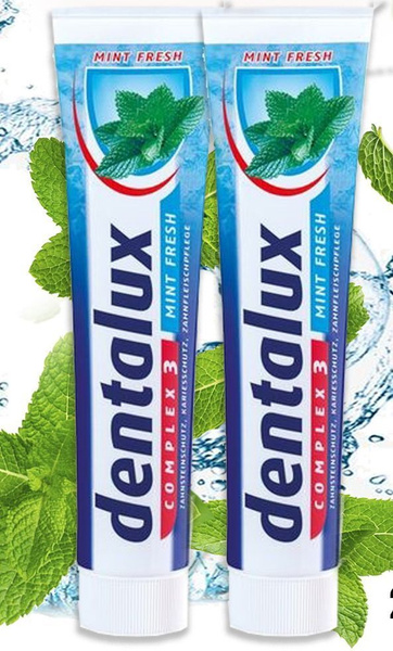 Зубная паста DENTALUX Fresh Mint 2*125 мл - купить с доставкой по ...