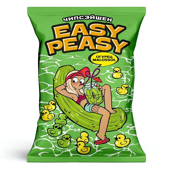 Чипсы картофельные EASY PEASY со вкусом Малосольных Огурцов 50 гр. х 3 ...