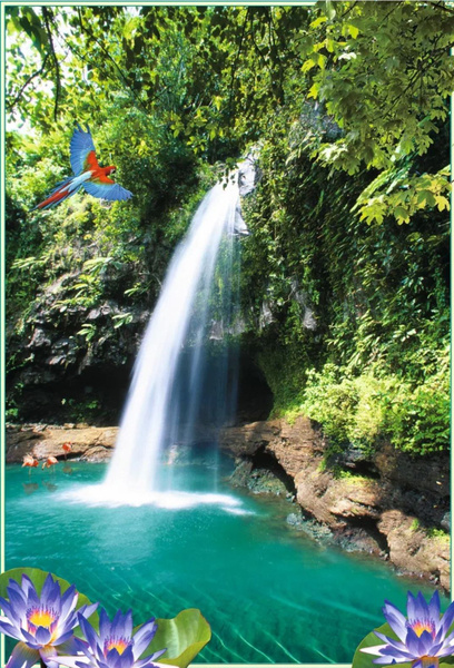 Фотообои бумажные глянцевые Водопад / 118 (4 л.) Тула / 134*196 - купить по выгодной цене в ...