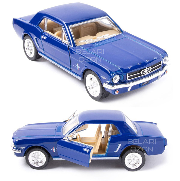 Машинка металлическая Kinsmart 1:36 1964 1/2 Ford Mustang (Форд Мустанг) KT5351D инерционная ...