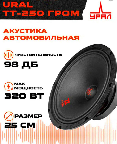 автомобильные колонки Урал ТТ-250 ГРОМ, 25см - купить по выгодной цене ...