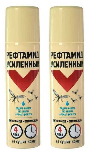 Рефтамид Аэрозоль репеллентный на водной основе, Усиленный, 150 мл, 2 ...