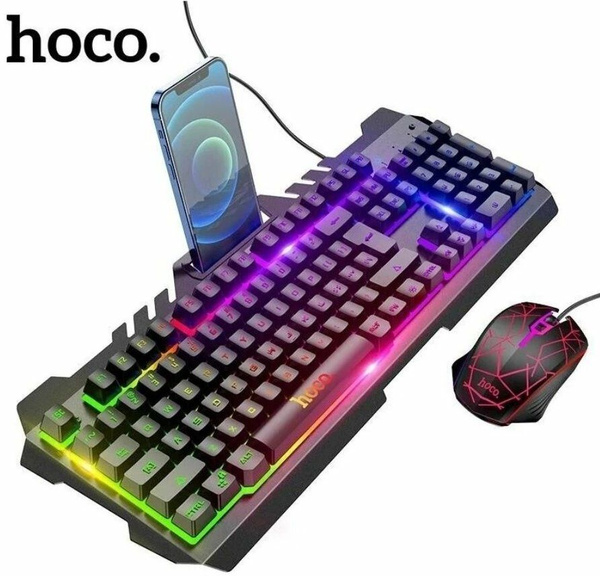 Комплект игровой HOCO DL16 проводной клавиатура+мышь с подсветкой RGB ...