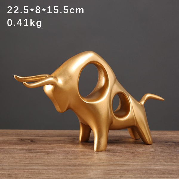 Статуэтка niuduzihaokunnn арт Ox Statue Ornament - Gold - rush - купить ...