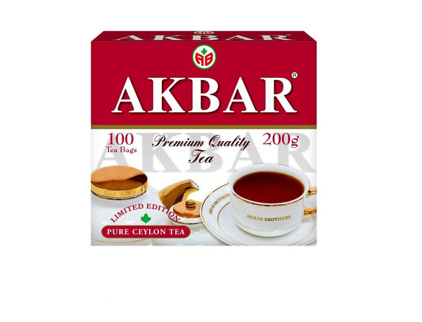 Чай черный AKBAR Limited Edition, 100 пакетиков. 3 штуки - купить с ...