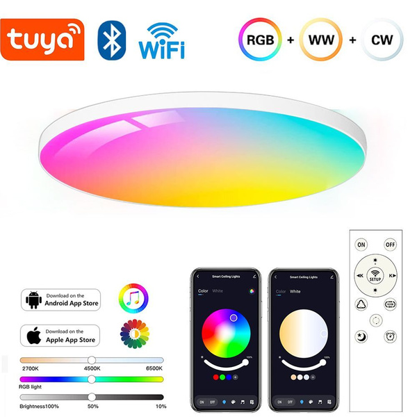 Люстра потолочнаяDekeFitЛюстра потолочная светодиодная RGB цветная ...