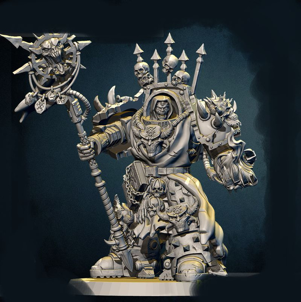 Терминатор Хаоса, Terminator Chaos Sorcerer / Lord (54мм) миниатюра для ...