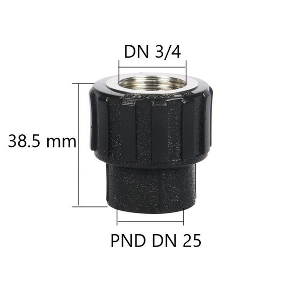 Муфта ПНД-П DN 25-3/4 ВР, (под пайку), MPNDDN25-3/4VR - купить по ...