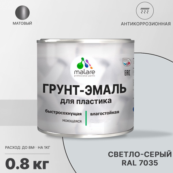Характеристики Грунт-Эмаль для пластика Malare краска для пластика/ для ...