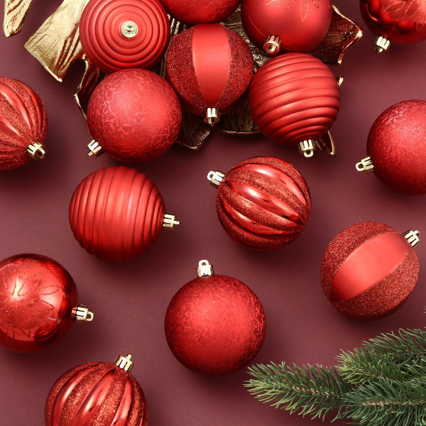 Набор ёлочных шаров Kaemingk, диаметр 8 см, купить по выгодной цене в интернет-магазине OZON ...