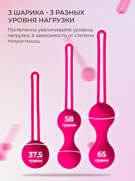 Вагинальные шарики, цвет: розовый, 30 мм купить на OZON по низкой цене ...