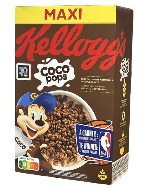 Готовый завтрак Kellogg's Coco Pops MAXI хрустящие шоколадные рисовые ...