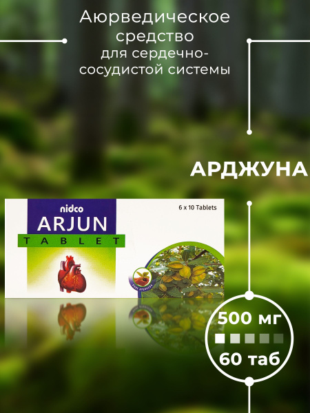 Nidco Ayurveda Арджуна (Arjun Tablet), 60 таб (500мг) купить на OZON по ...