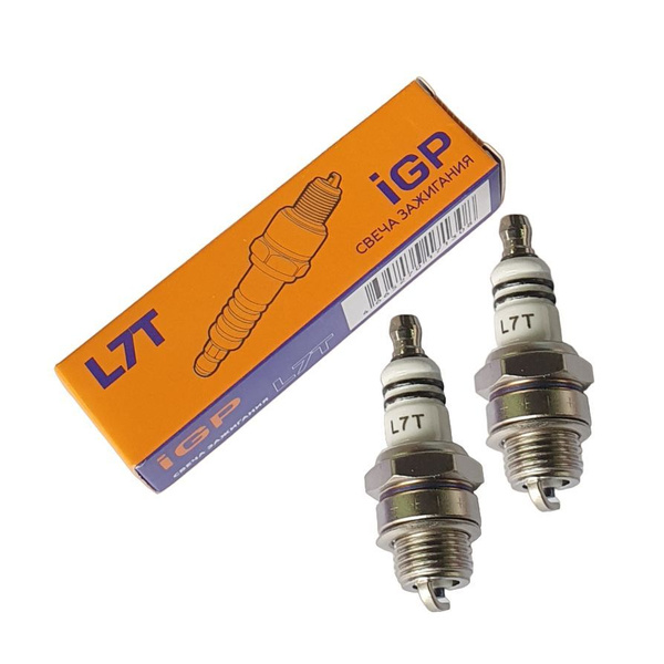 Свеча зажигания IGP L7T (2 штуки) для двухтактных двигателей бензопил / триммеров купить на OZON ...