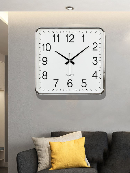 Квадратные настенные часы современные бесшумные настенные часы