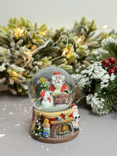 Новогодний фонарик , шар со снегом, фигурка светящаяся ,светильник ...