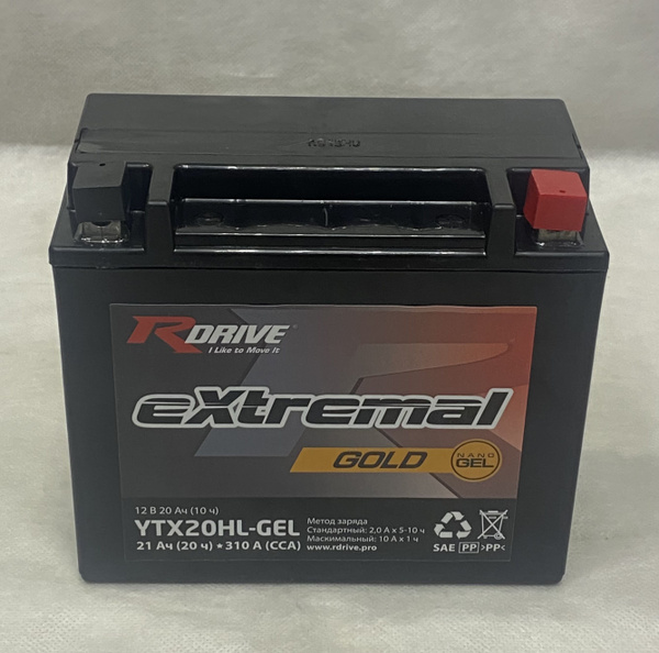 Аккумулятор RDrive eXtremal GOLD YTX20HL-GEL купить на OZON по низкой ...
