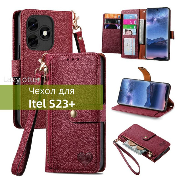 Чехол для телефона Itel S23+, из искусственной кожи, с отделениями для ...