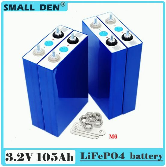 4 батареи 3.2V 105Ah LiFePO4 литий железо фосфат DIY 12V 24V 36V 48V ...