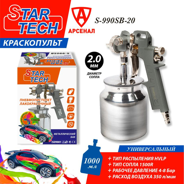 Пневмокраскопульт StarTech Краскораспылитель 162C - купить по низким ценам в интернет-магазине ...
