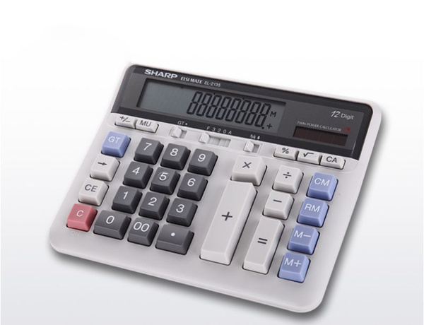 Компьютерный кнопочный калькулятор Sharp EL-2135, банковский ...