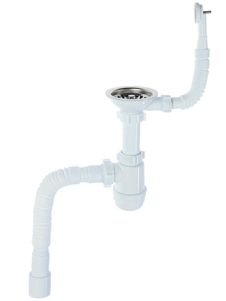 Сифон Ани Пласт Грот A0142SA15 3 1/2"х40, с гофрированной трубой 40х40 ...