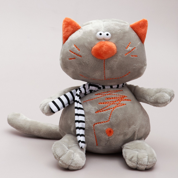 Мягкая Игрушка КОТ Котофей серый Эврика / Пушистый антистресс ...
