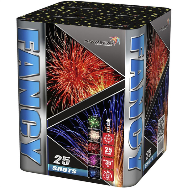 Батарея салютов FANCY SB 25-01, калибр 1,2 дюйма, 25 залпов от Maxsem ...