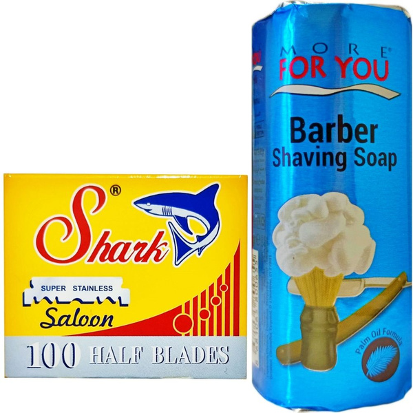SHARK Лезвия для бритвы однолезвийные 100 шт. MORE FOR YOU Мыло для ...
